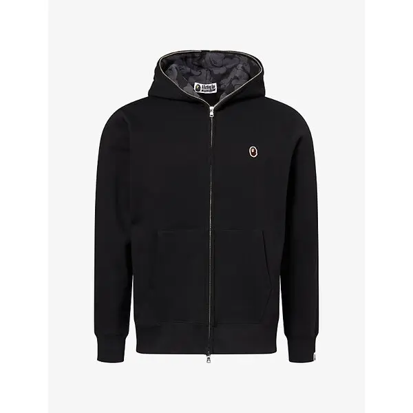 A BATHING APE One Point Full-zip Cotton-jersey Hoody
