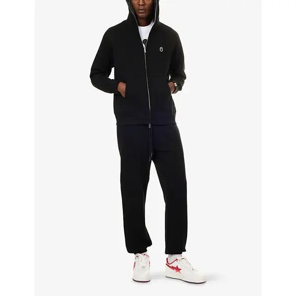 A BATHING APE One Point Full-zip Cotton-jersey Hoody