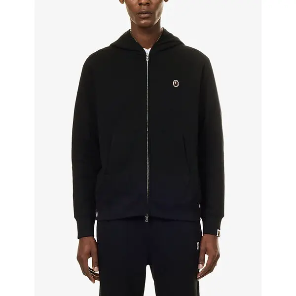 A BATHING APE One Point Full-zip Cotton-jersey Hoody