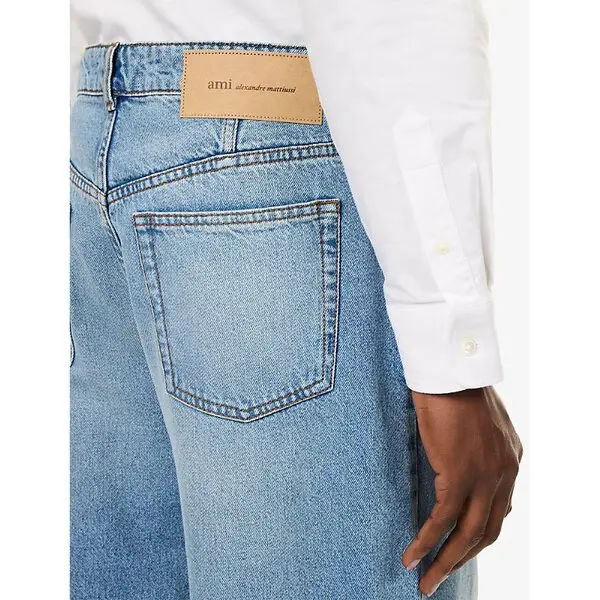 AMI Paris Wide-leg Denim Jeans