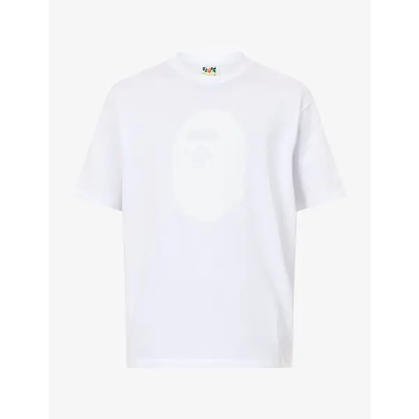 A BATHING APE Tonal Ape Head Relaxed Cotton-jersey T-shirt Xxl