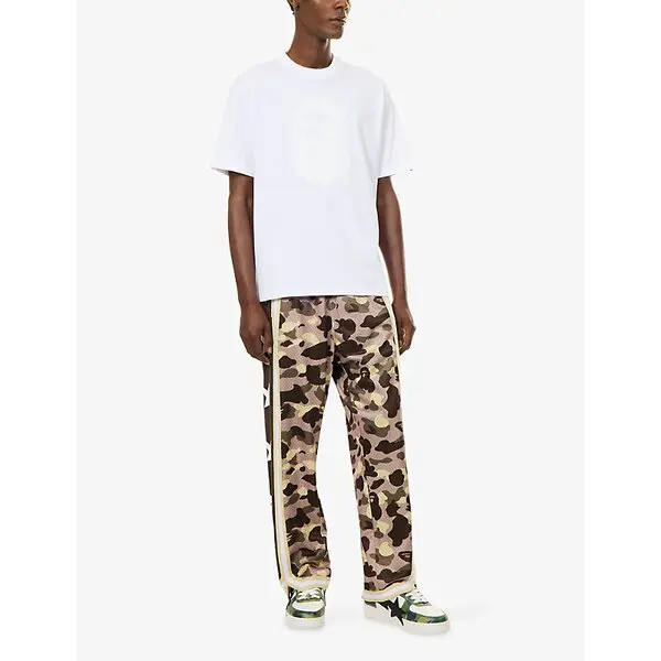 A BATHING APE Tonal Ape Head Relaxed Cotton-jersey T-shirt Xxl