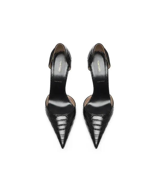 TOM FORD Semi Shiny Printed Python Spire D'orsay Pump