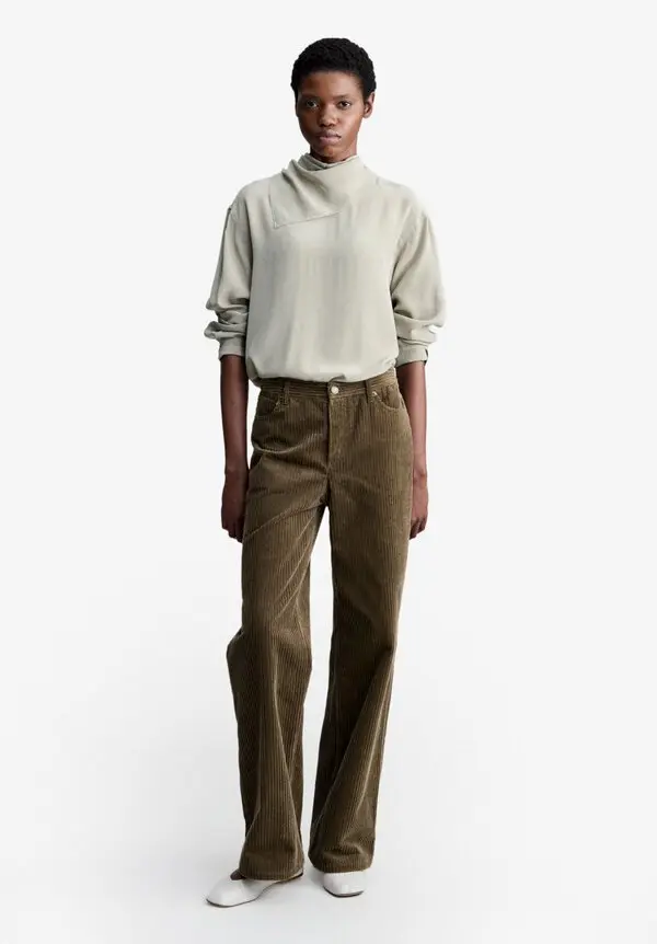 A.p.c. Elisabeth Corduroy Trousers - Gray-beige