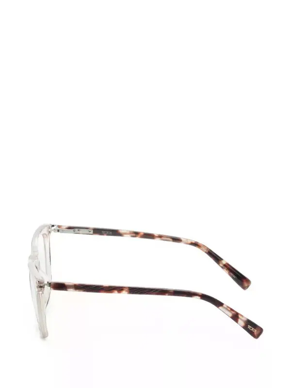 Tumi Tortoiseshell-effect Square-frame Eyeglasses - Neutrals