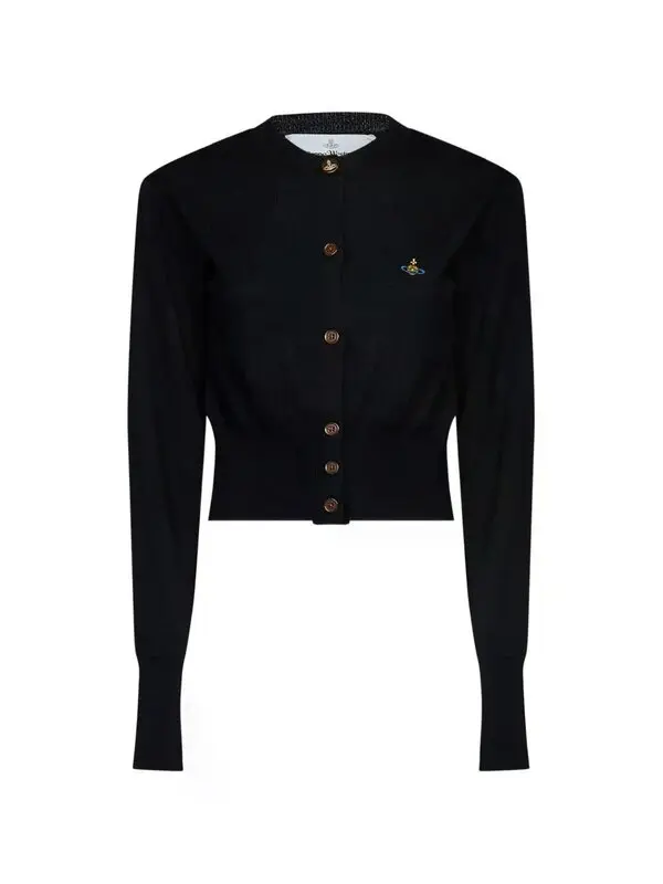 VIVIENNE WESTWOOD Orb-embroidered Cropped Cardigan