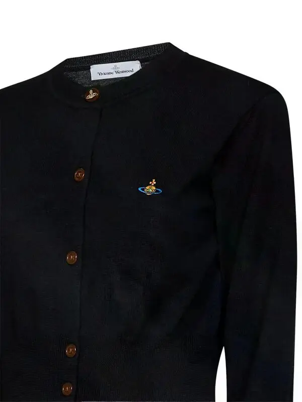 VIVIENNE WESTWOOD Orb-embroidered Cropped Cardigan