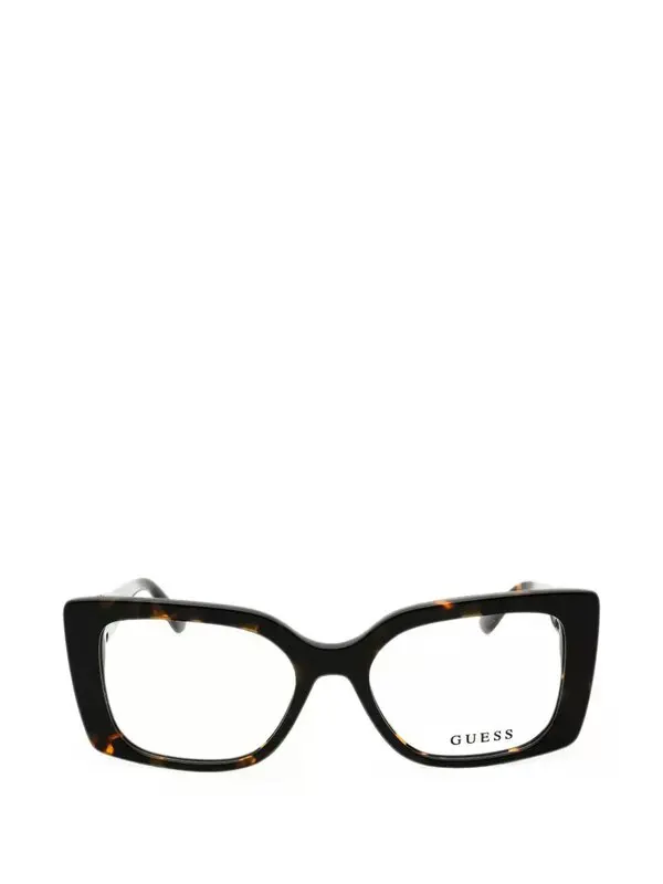 Guess Tortoiseshell-effect Rectangle-frame Glasses