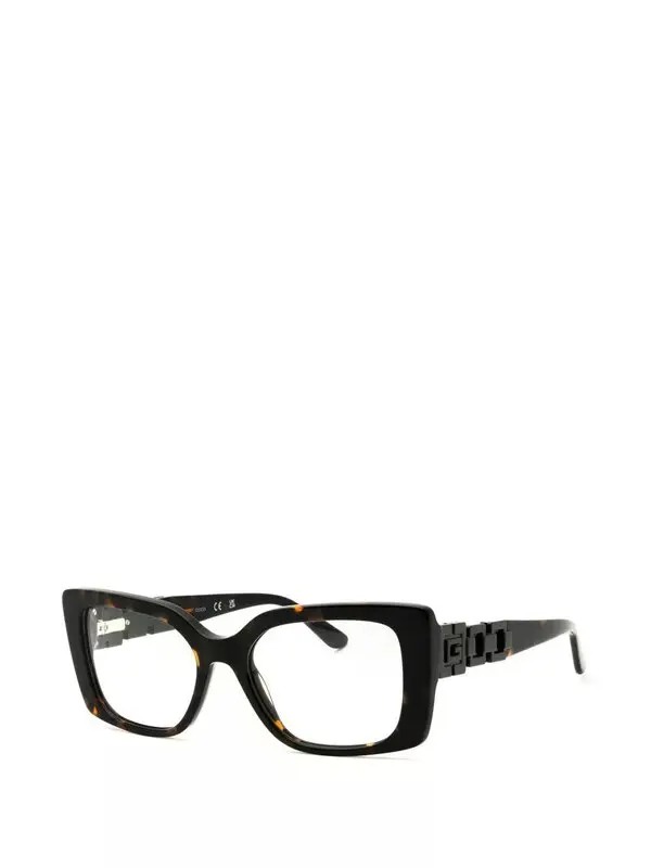 Guess Tortoiseshell-effect Rectangle-frame Eyeglasses - Brown