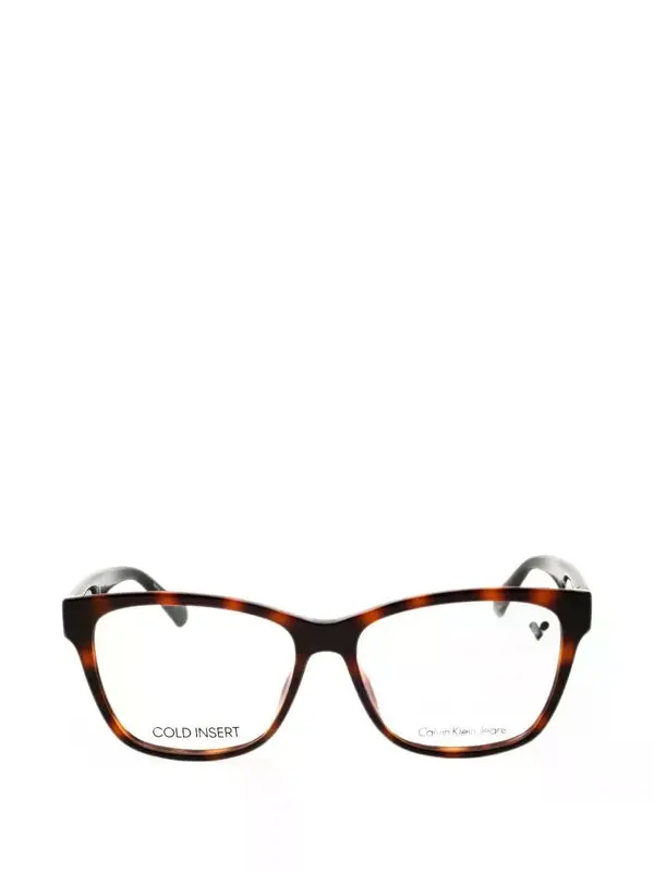 Calvin Klein Tortoiseshell-effect Rectangle-frame Glasses