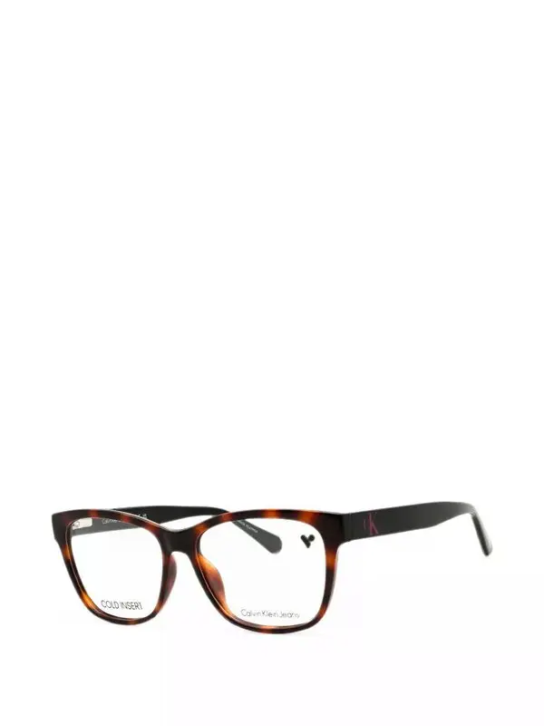 Calvin Klein Tortoiseshell-effect Rectangle-frame Glasses