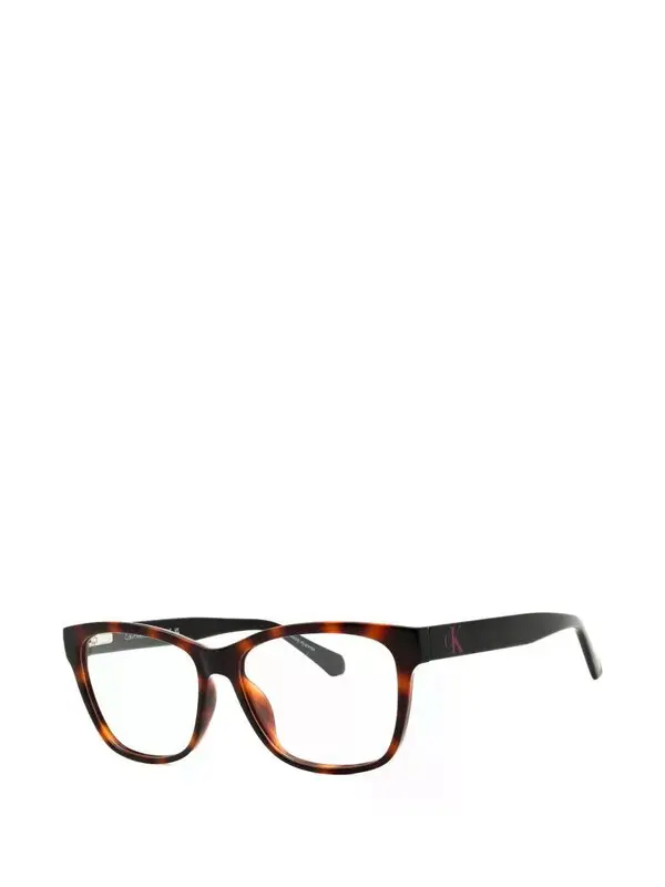 Calvin Klein Tortoiseshell-effect Rectangle-frame Eyeglasses