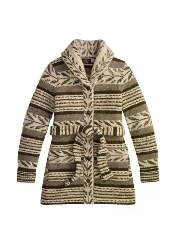 Ralph Lauren Patterned Belted Cardigan - Neutrals
