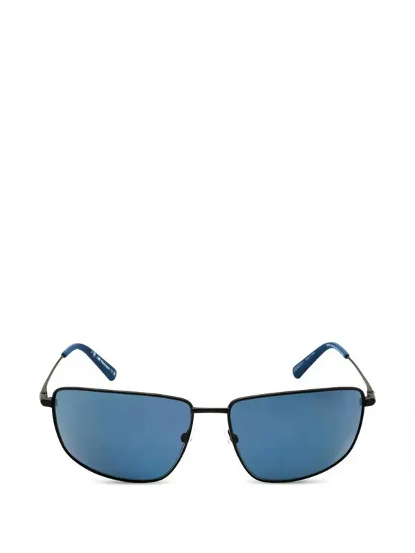 BMW Rectangle Frame Sunglasses With Blue Tinted Lenses