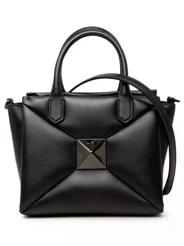 Valentino Garavani 2018-2026 Small Nappa One Stud Top Handle Bag Satchel - Black