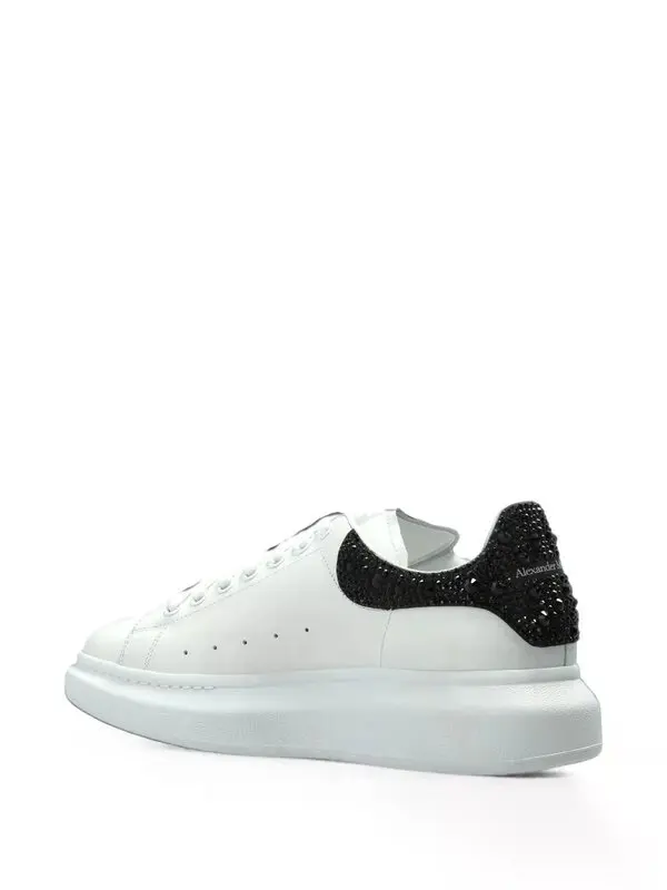 Alexander McQueen Oversized Crystal-embellished Leather Sneakers