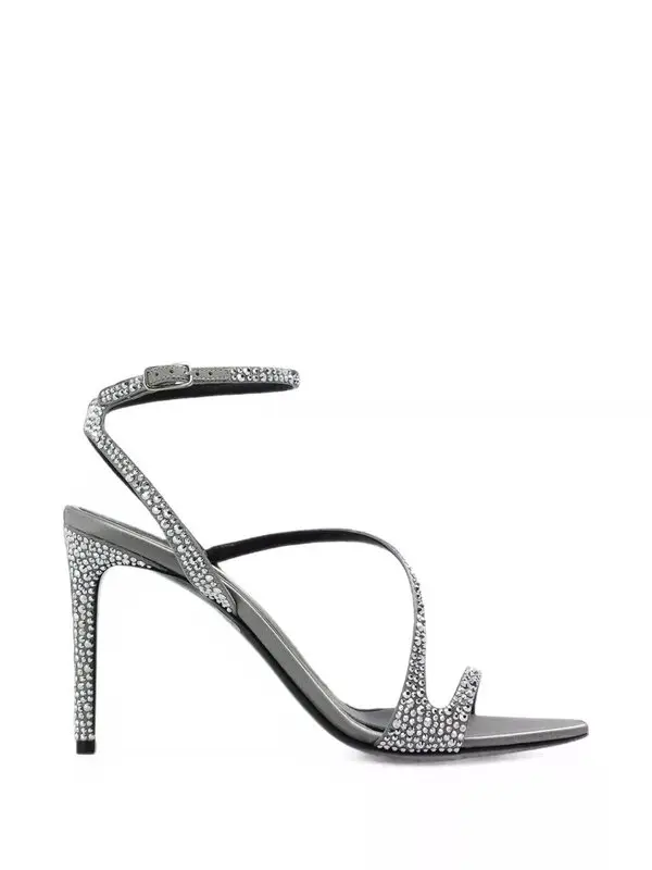 Alexander McQueen Crystal-embellished Sandals - Grey