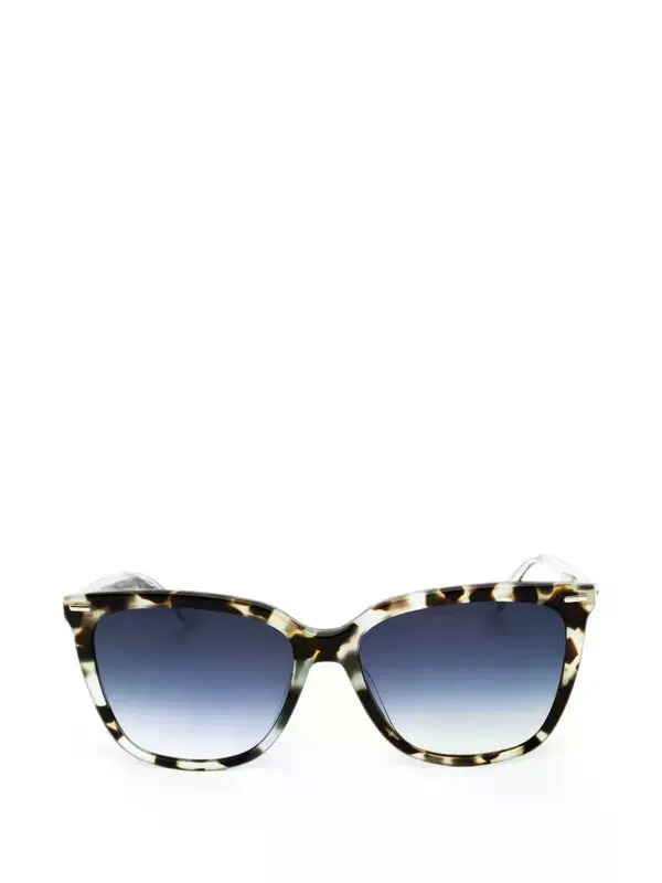Calvin Klein Tortoiseshell-effect Geometric-frame Sunglasses