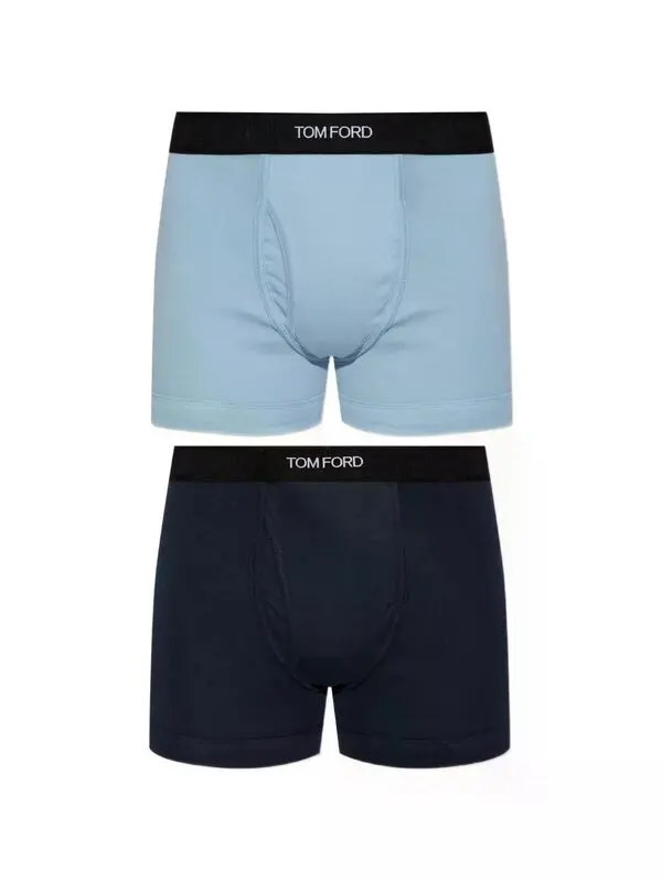 TOM FORD Logo-waistband Boxers - Blue