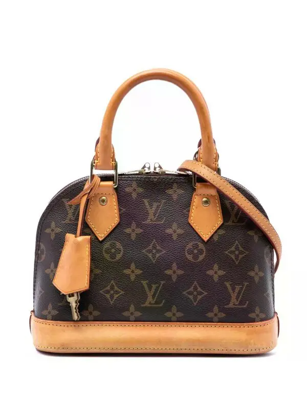 LOUIS VUITTON 2014 Monogram Alma Bb Satchel - Brown