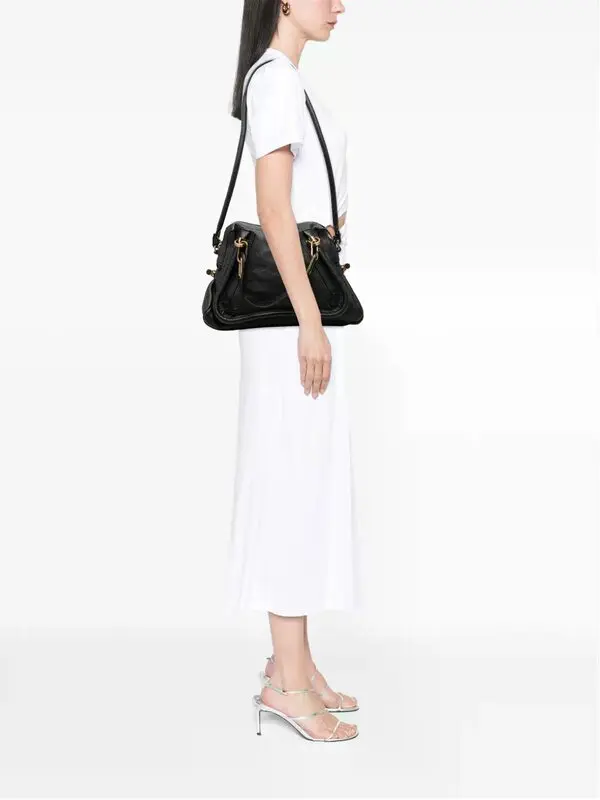 Chloé 2013 Medium Pebbled Leather Paraty Satchel - Black