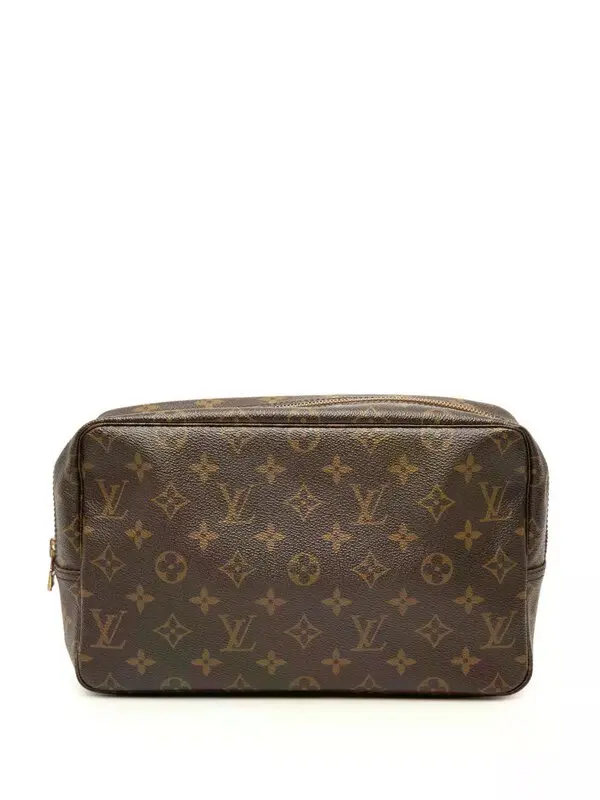 LOUIS VUITTON 1988 Monogram Trousse Toilette 28 Clutch Bag - Brown