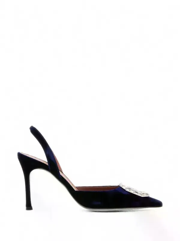 Amina Muaddi Camelia Crystal Embellished Pumps