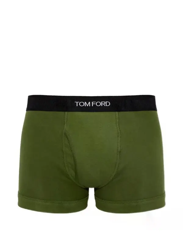 TOM FORD Logo-waistband Boxers - Green