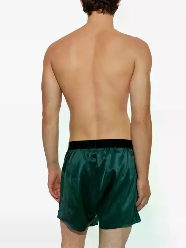 TOM FORD Logo-patch Silk Boxer Shorts