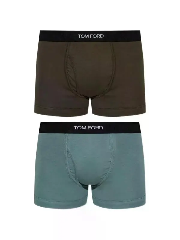 TOM FORD Logo-waistband Boxers - Green