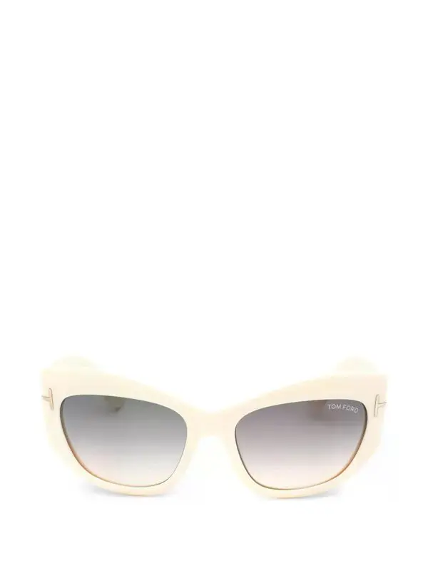 TOM FORD Ivory Cat-eye Sunglasses With Gradient Lenses - Neutrals