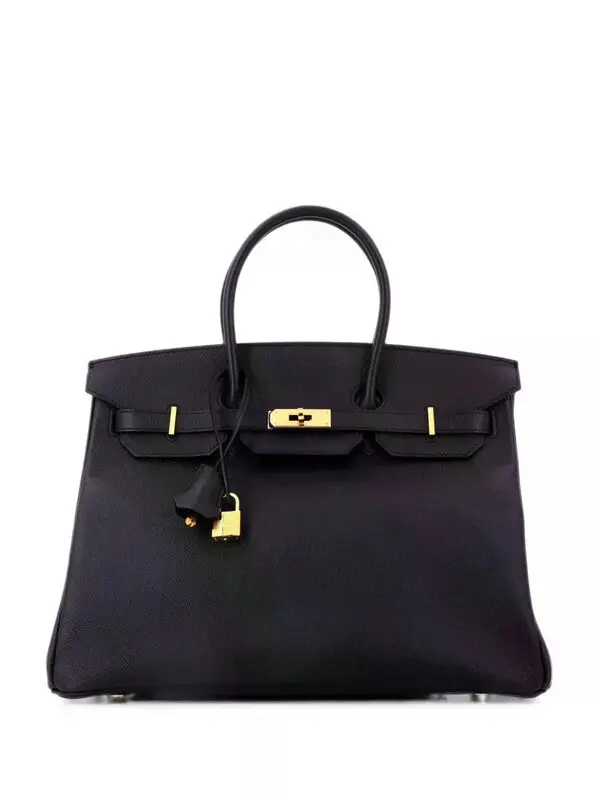 Hermès Birkin Handbag Epsom With Gold Hardware 35 Satchel - Black