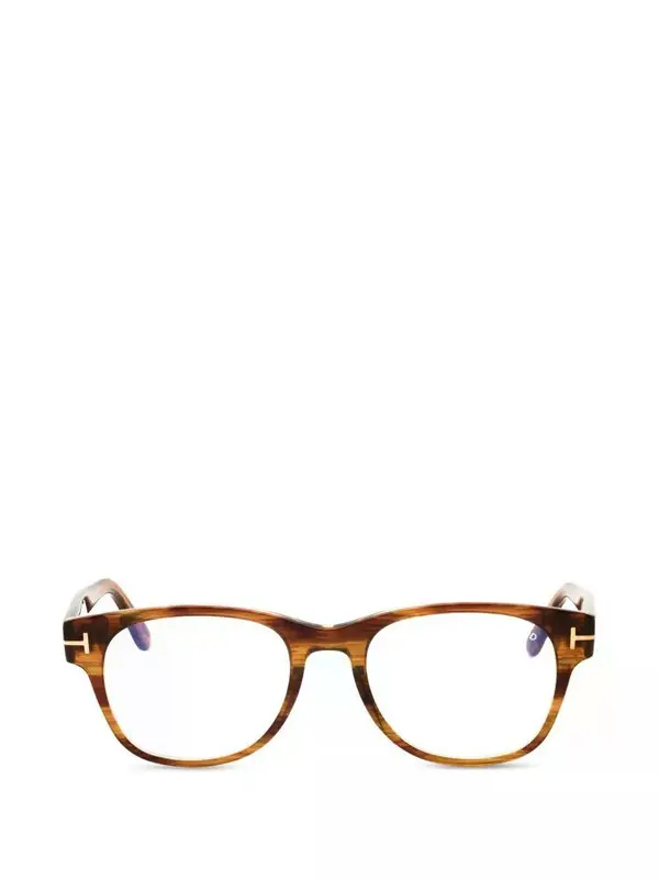 TOM FORD Oval Frame Eyeglasses - Brown