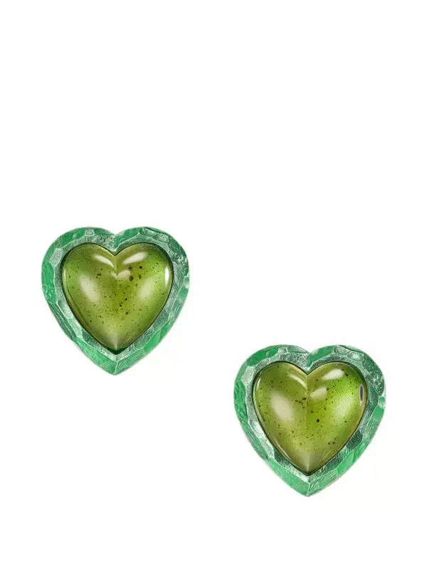 ANABELA CHAN Heart Shaped Earrings - Green