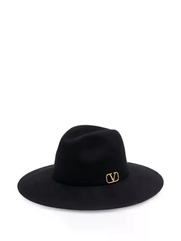 Valentino Garavani Vlogo Signature Wide Brim Hat - Black