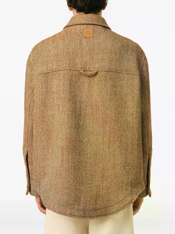 AMI Paris Wool Button-down Jacket With Classic Collar