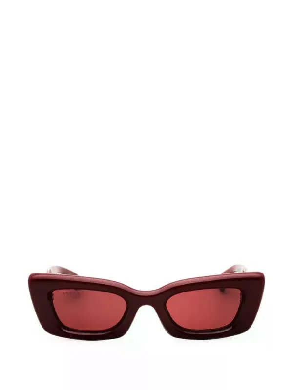 Gucci Burgundy Cat-eye Frame Sunglasses - Red