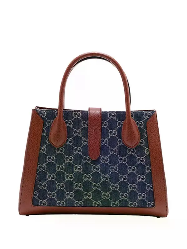 Gucci 2016-2026 Medium Gg Denim Jackie 1961 Tote Satchel