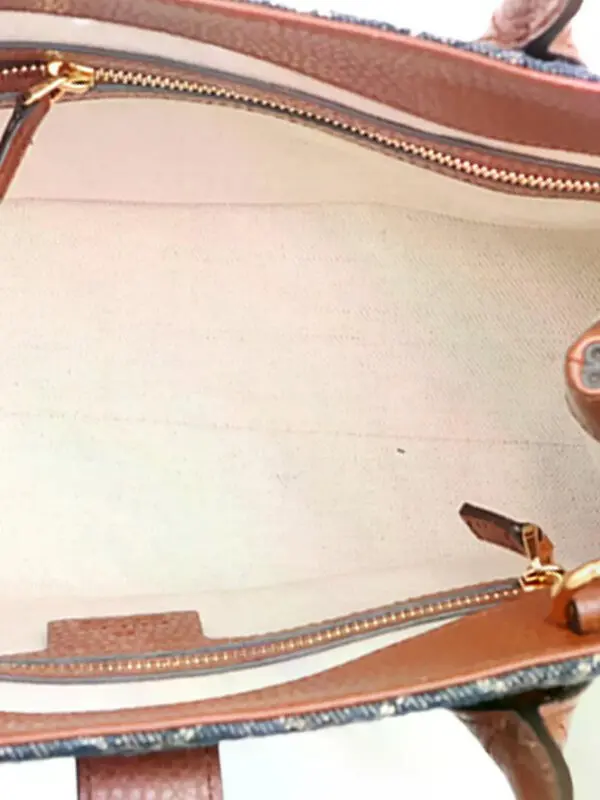 Gucci 2016-2026 Medium Gg Denim Jackie 1961 Tote Satchel