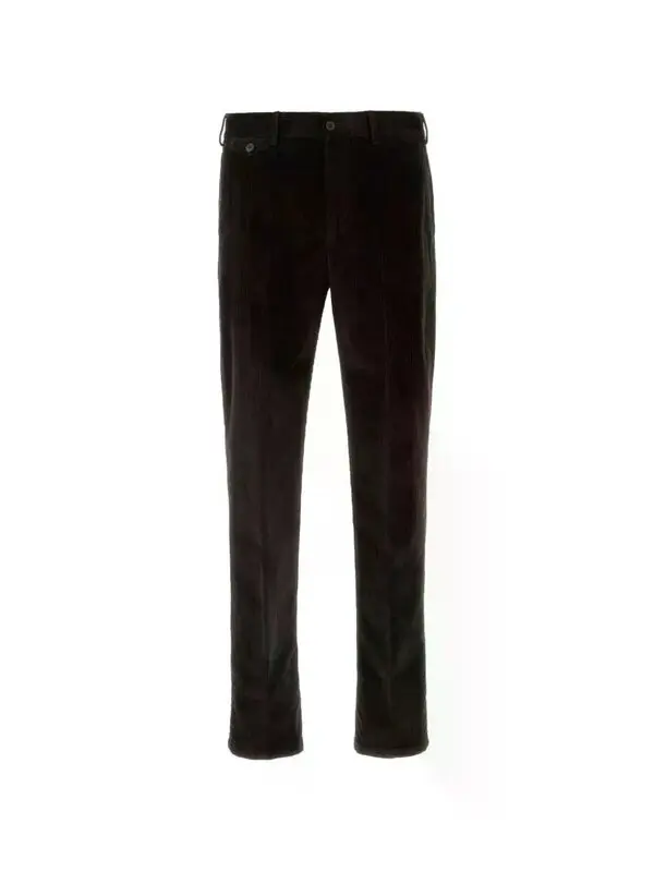 PT TORINO Logo Patch Corduroy Trousers - Black