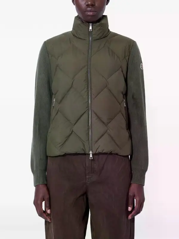Moncler Logo Patch Zip-up Jacket