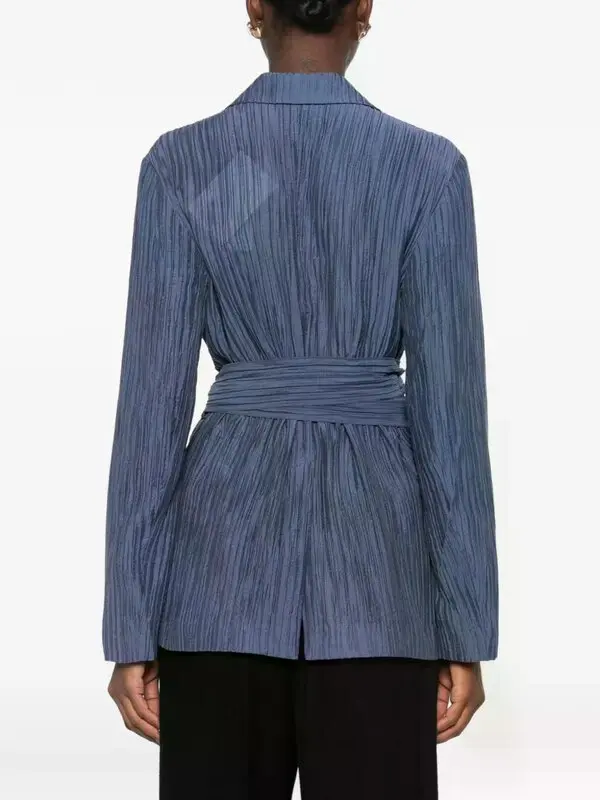 JOSEPH Crinkle-finish Belted Blazer
