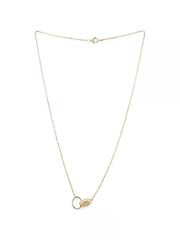 Cartier 18k Yellow Diamond Love Interlocking Necklace - Gold