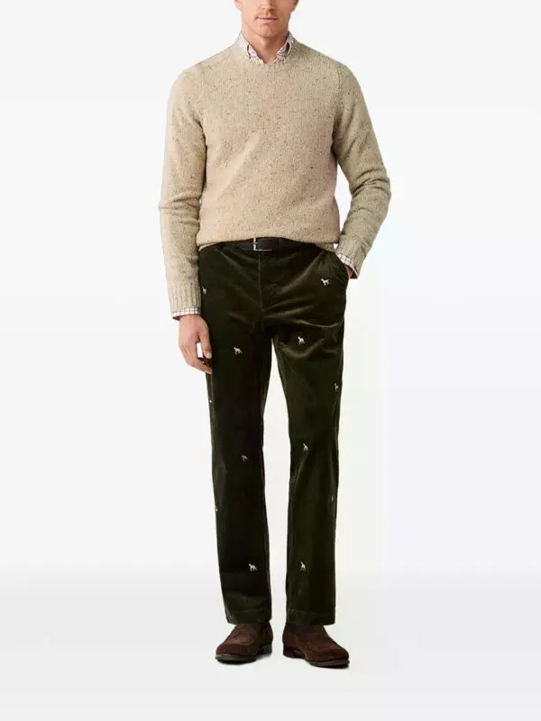 HACKETT LONDON Donegal Wool Crew Neck Sweater