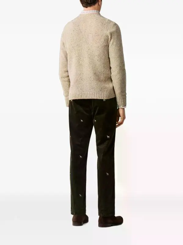 HACKETT LONDON Donegal Wool Crew Neck Sweater
