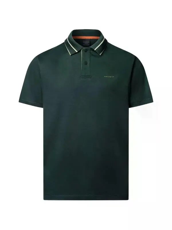 HACKETT LONDON Tipped Cotton Polo Shirt - Green
