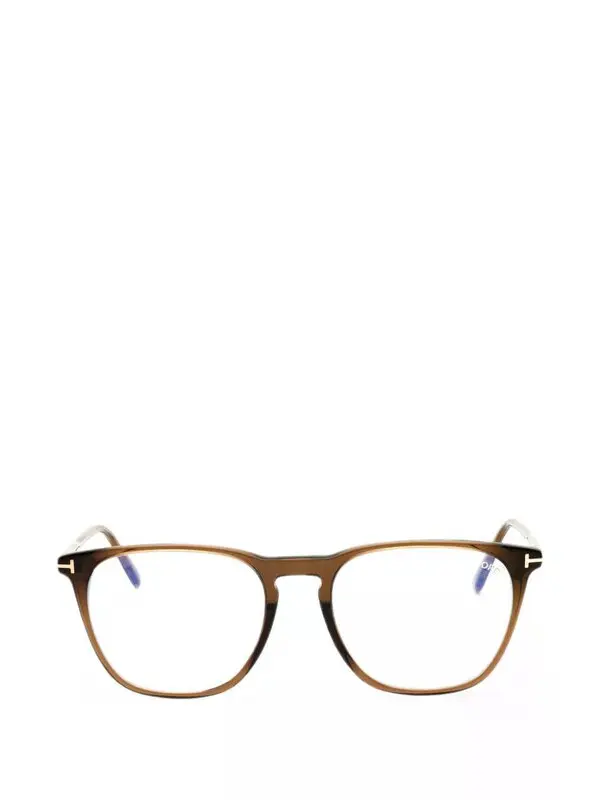 TOM FORD Rectangle Frame Eyeglasses - Brown