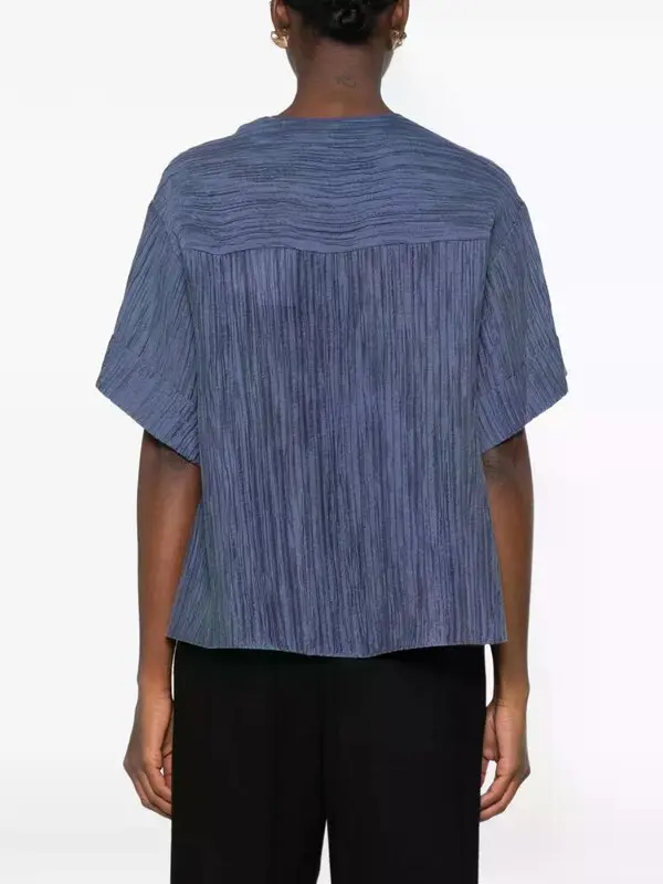 JOSEPH Crinkled Short-sleeve Blouse