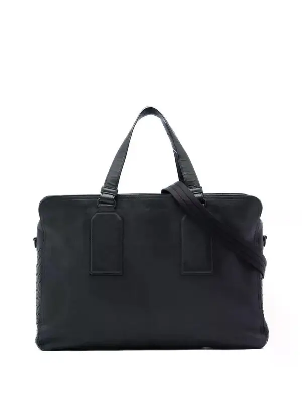 Bottega Veneta 2012-2026 Intrecciato Trimmed Nappa Business Bag - Black