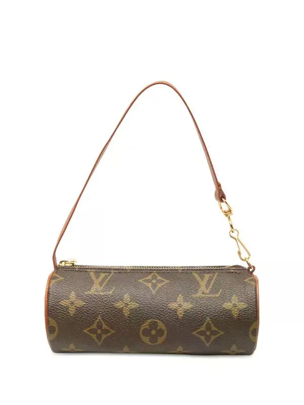 LOUIS VUITTON 1990-2010 Monogram Papillon Pochette Handbag - Brown